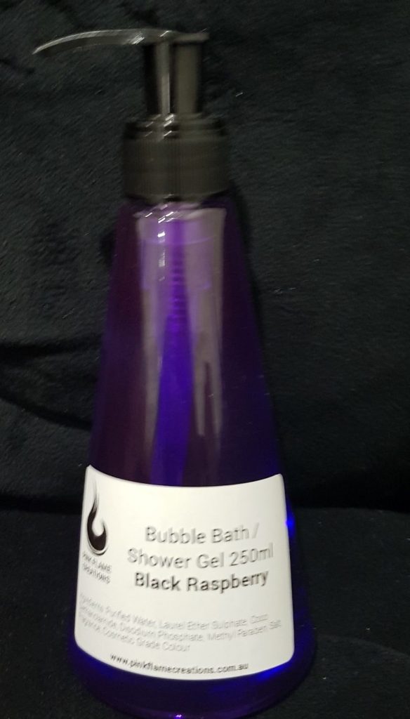 Shower Gel / Bubble Bath 250ml – Black Raspberry – Pink Flame Creations